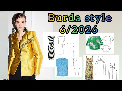 Burda style 6/2026, full preview and complete line drawing ♥️ ✨️ 