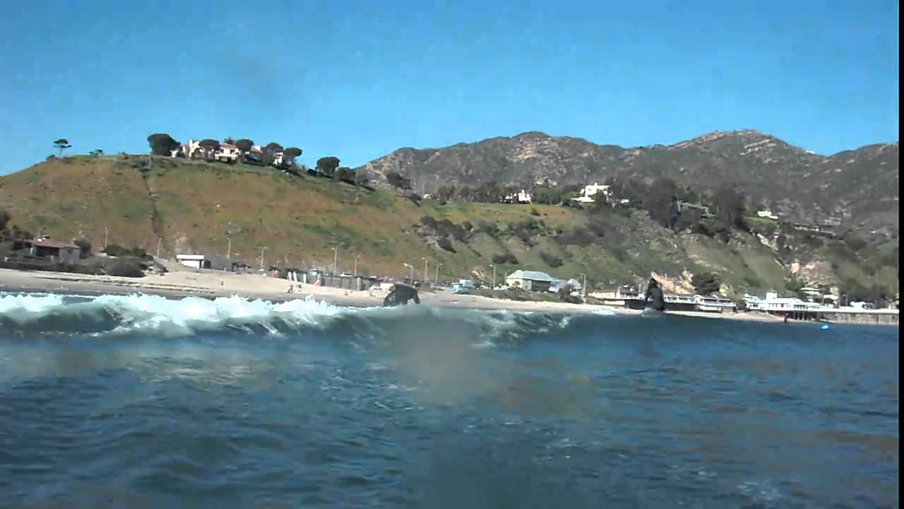 Dave surfing Malibu - YouTube