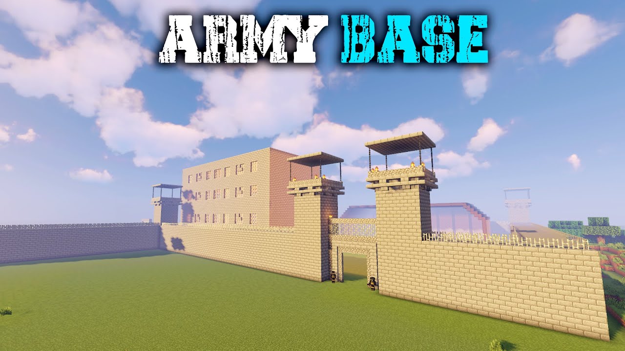 Minecraft #13- MILITARY BASE With Underground Facilities - YouTube