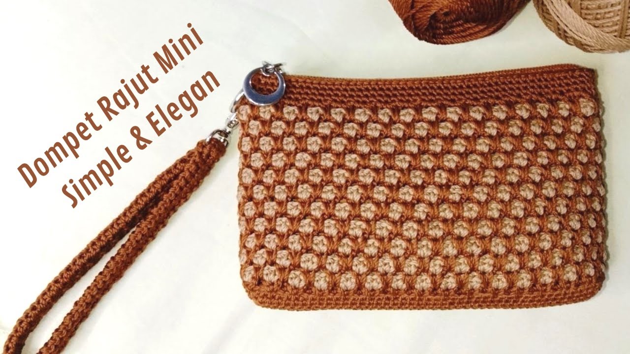 Dompet Rajut Simple dan Elegan untuk Pemula | Crochet Wallet for ...