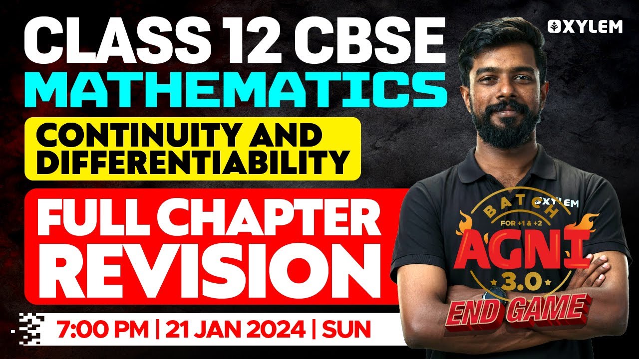 Class 12 CBSE - Mathematics - Continuity and Differentiability | Xylem ...
