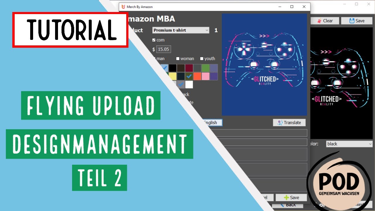 Flying Upload Designmanagement Tutorial Teil 2 - Edit Listing Workflow - YouTube