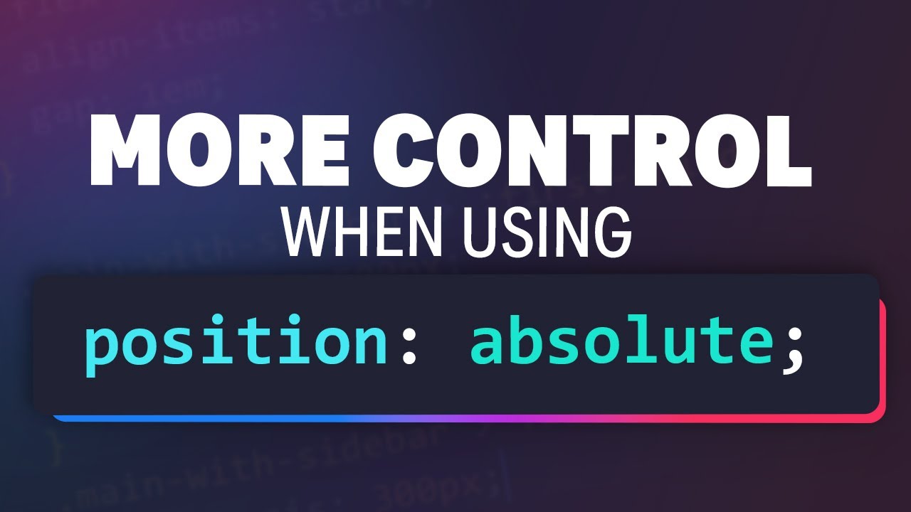 Power-up position absolute with this simple technique - YouTube