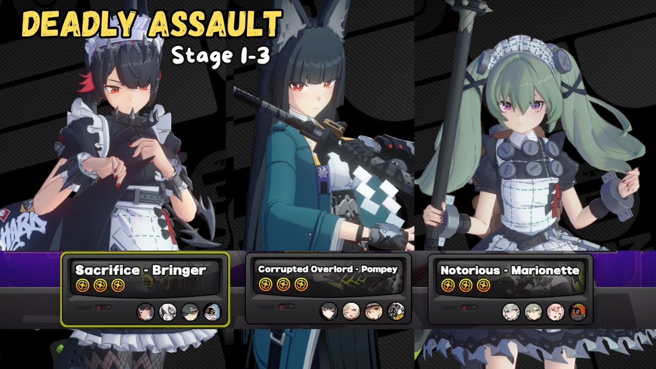 Deadly Assault Stage 1-3 Miyabi Ellen Corin | Zenless Zone Zero v1.4 ...