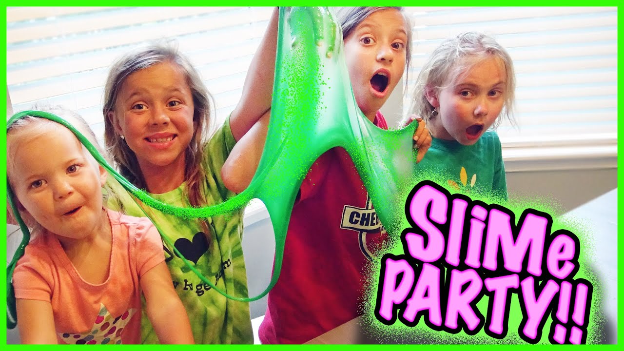 SUPER STICKY SLIME PARTY!! - YouTube