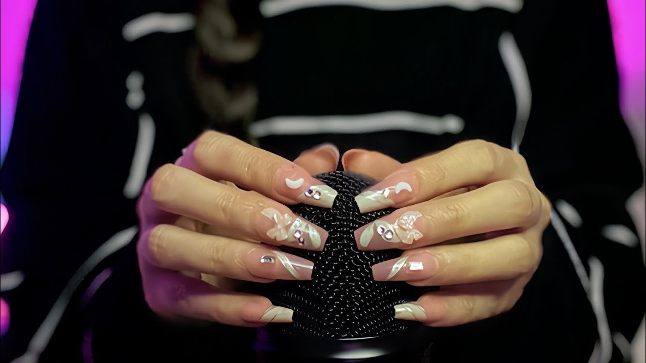 (ASMR) Tapping & Scratching Long Nails 💕 - YouTube