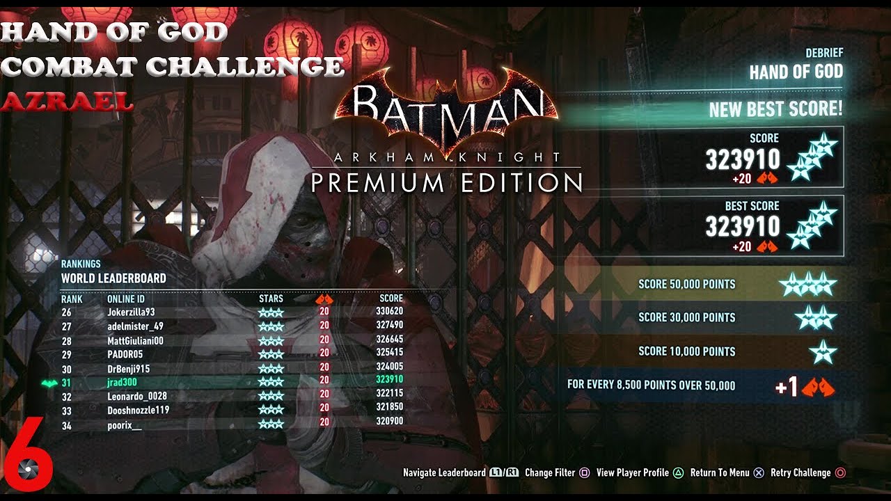 Batman Arkham Knight Hand of God AR Combat Challenge (Azrael) - 31st on ...