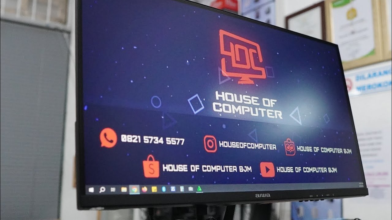 Unboxing & review MONITOR AIWA 22 INCH FLAT ULTRATHIN 21.45 75HZ VA ...