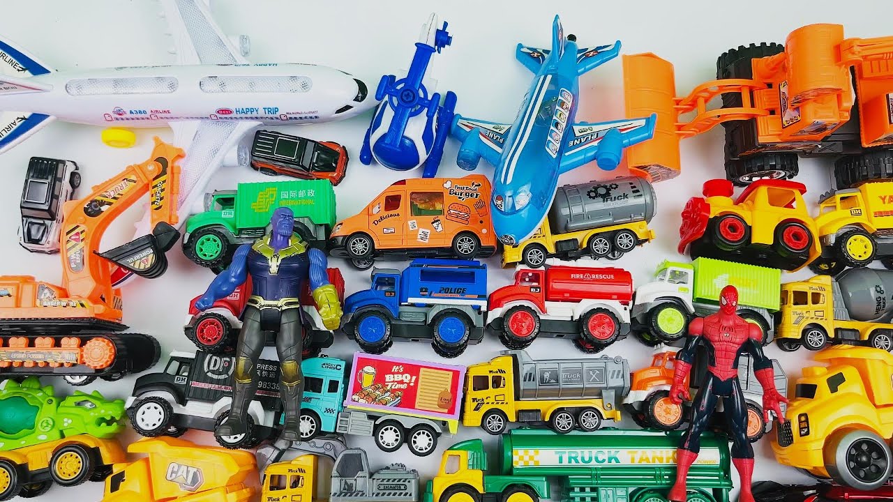 Trucks, Cars & Excavator ASMR 🚜🚗 | Satisfying Toy Tapping & Movements ...