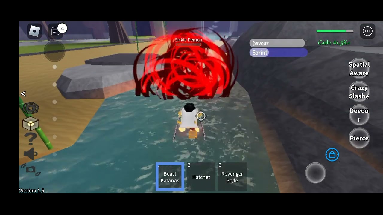 roblox demon slayer game hacker goes wild - YouTube