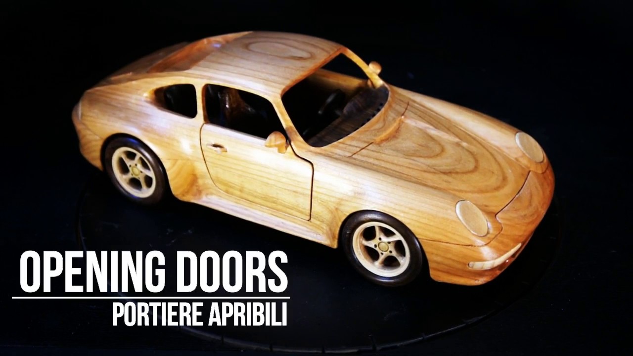 PORSCHE 911 CARRERA 993 HANDMADE WOODEN CAR MODEL-MODELLO AUTO IN LEGNO ...