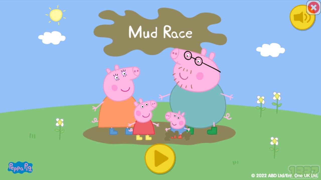 Peppa Pig Mud Race - English Cartoon Game Episode for Kids - YouTube