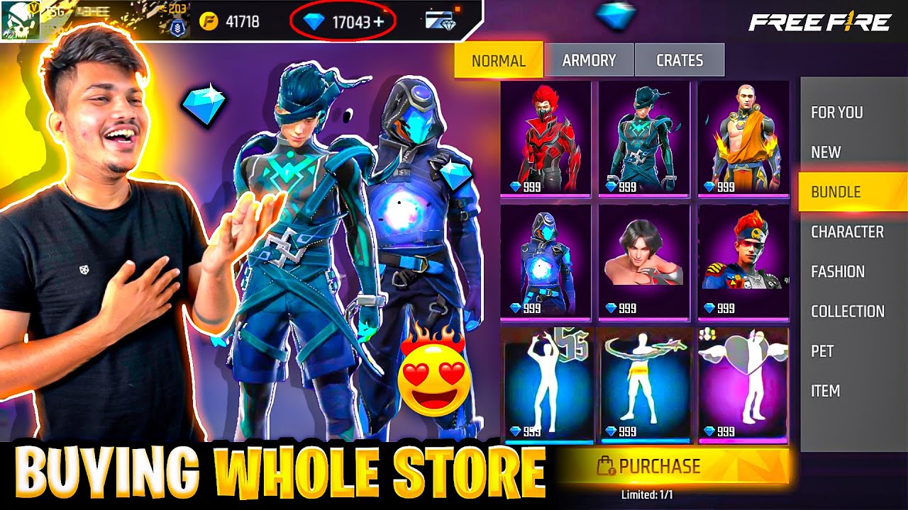 Free Fire I Got 4,00,000 Diamonds💎 In My Id😍 Bought Everything In Free ...