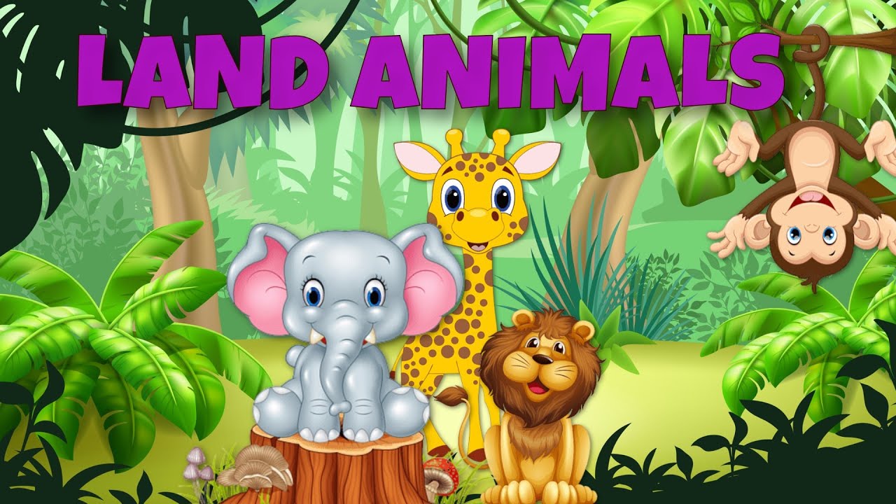 Learning Land Animals | Kids Vocabulary | Kids and Toddler learning ...