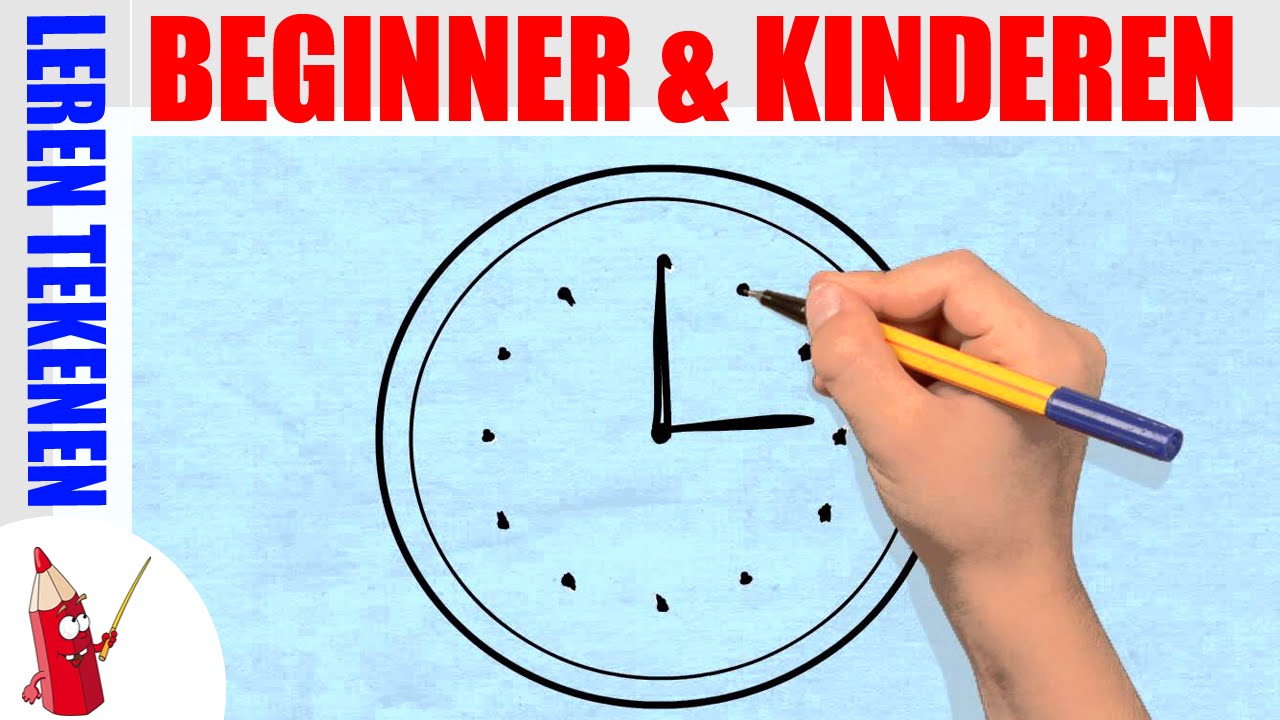 Klok Tekenen in 60s - Leren tekenen voor beginners en kinderen ★ Deel ...