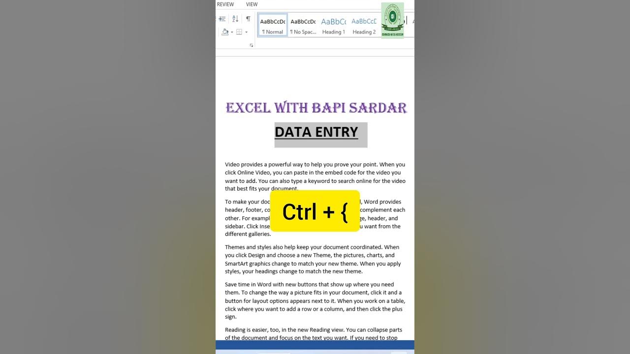 Ms Word Tips And Tricks Shorts Excelsolutions Msexcel Reels Msword Excelwithbapisardar