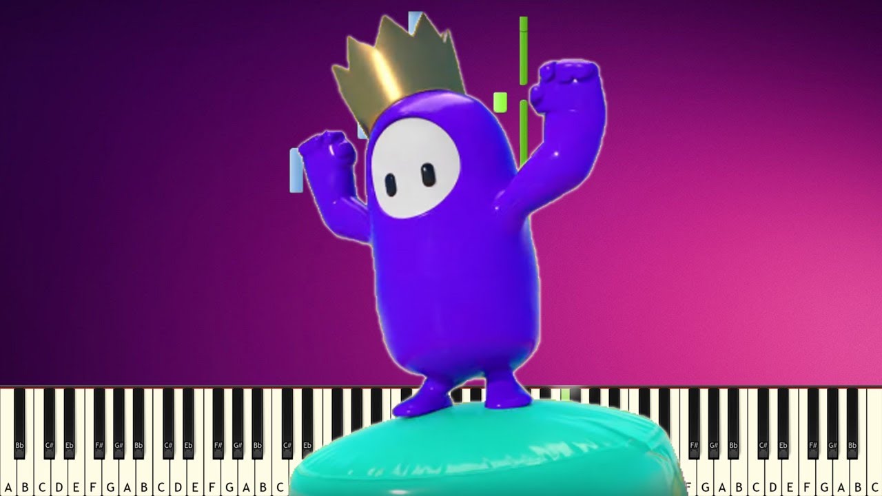 Fall Guys - Main Theme - EASY PIANO TUTORIAL - YouTube