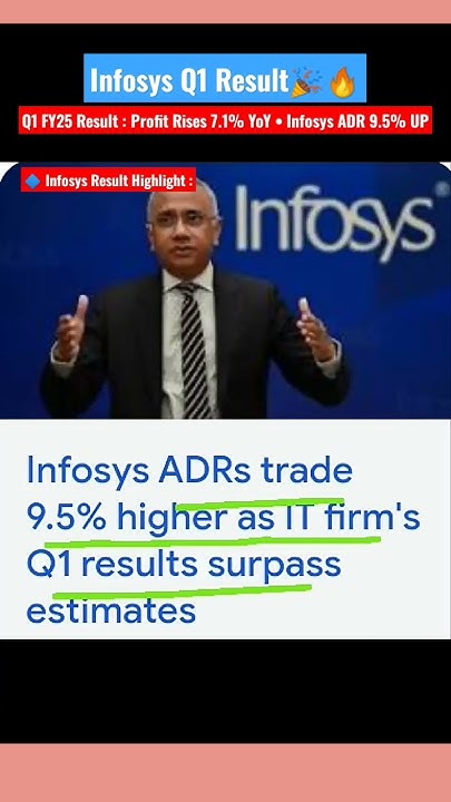 Infosys ADR धमाका 9.5% Up🔥after Q1 Result-Profit Rises YoY, beats estimate #stockmarket #viral # ...