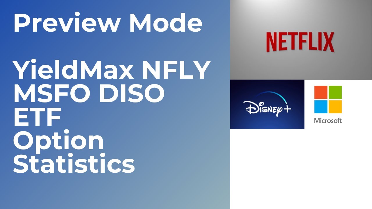 Preview Mode Part 4 YieldMax NFLY, MSFO, DISO ETFs Option statistics ...