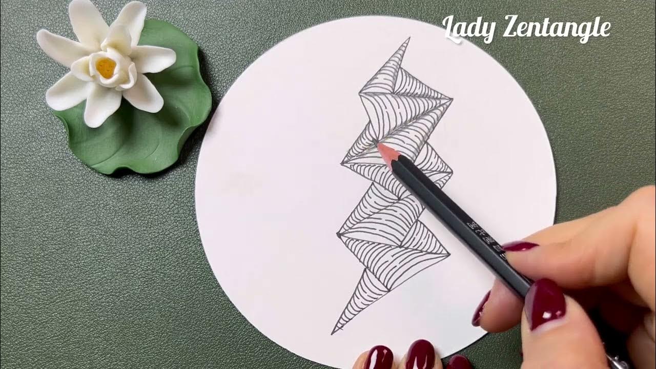 Zentangle patterns for beginners // How to draw zentangle // zentangle ...