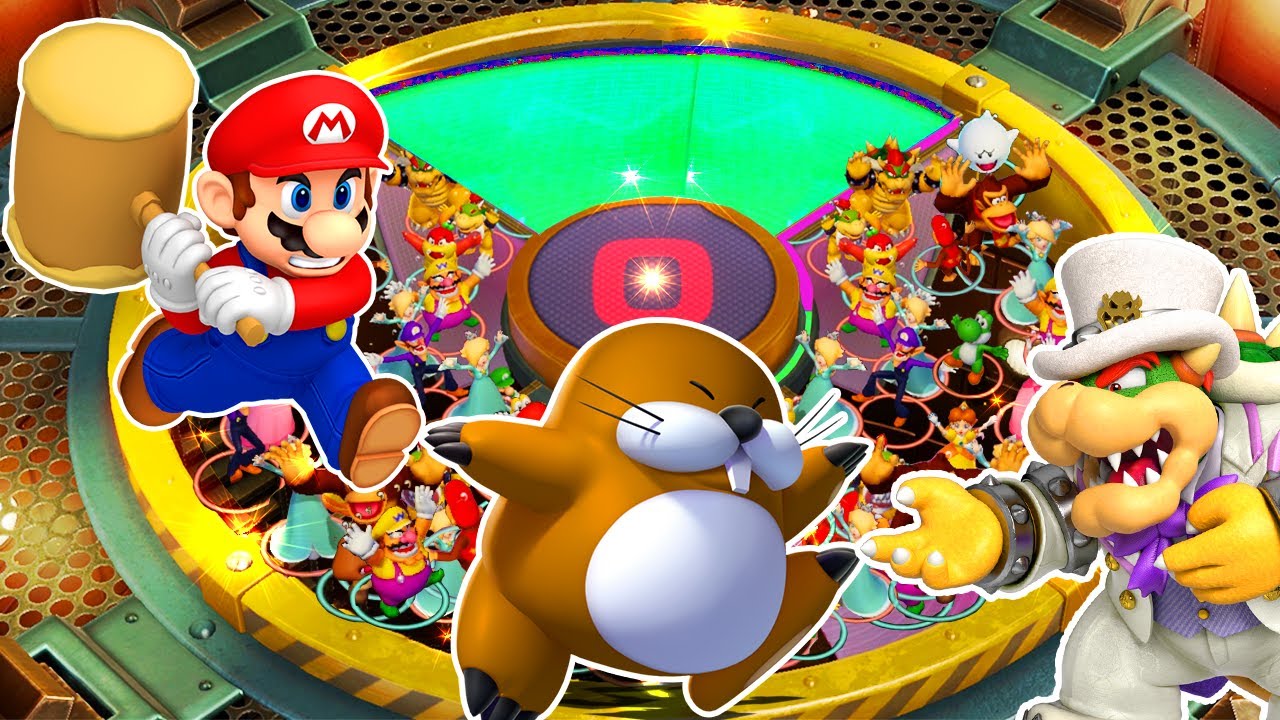 Super Mario Party - Brown Team Battles - Gomba and Monty Mole vs Donkey ...