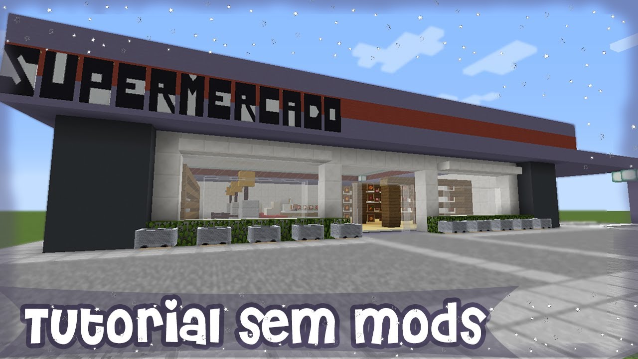 Como fazer um Supermercado + letras no banner - Minecraft Speedbuild💙 ...