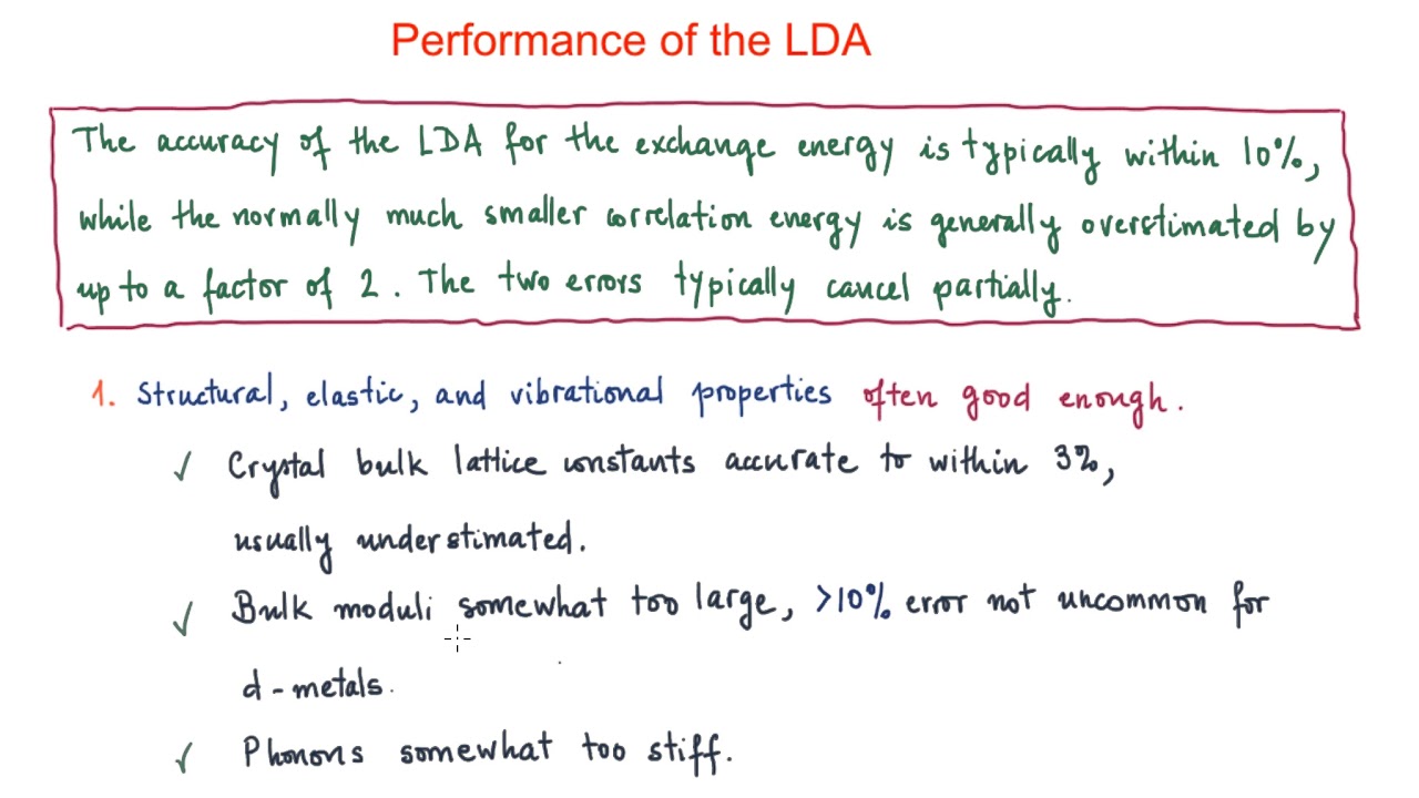 Performance of the LDA - YouTube