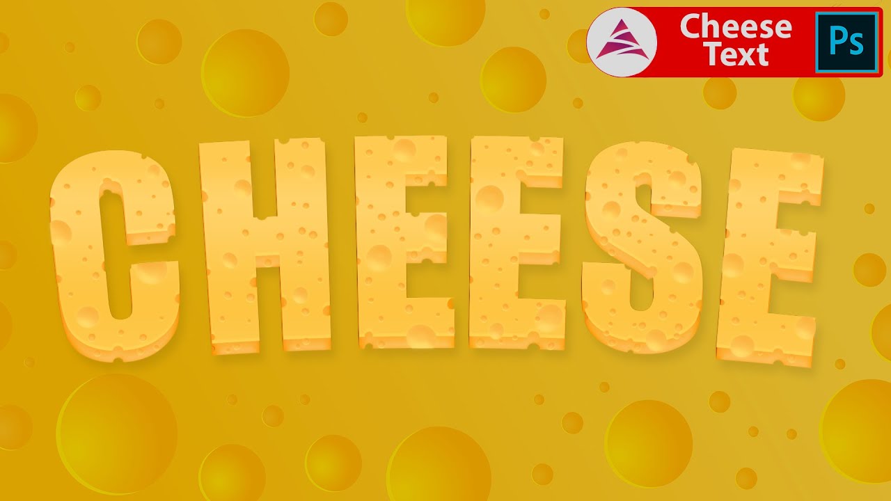 Cheese Text Design | Adobe Photoshop Editing Tutorial [2020] - YouTube