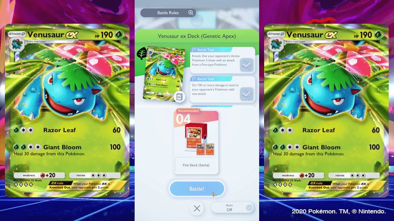 Venusaur EX - Step-Up Battle | Advanced (Genetic Apex) Pokémon TCG ...