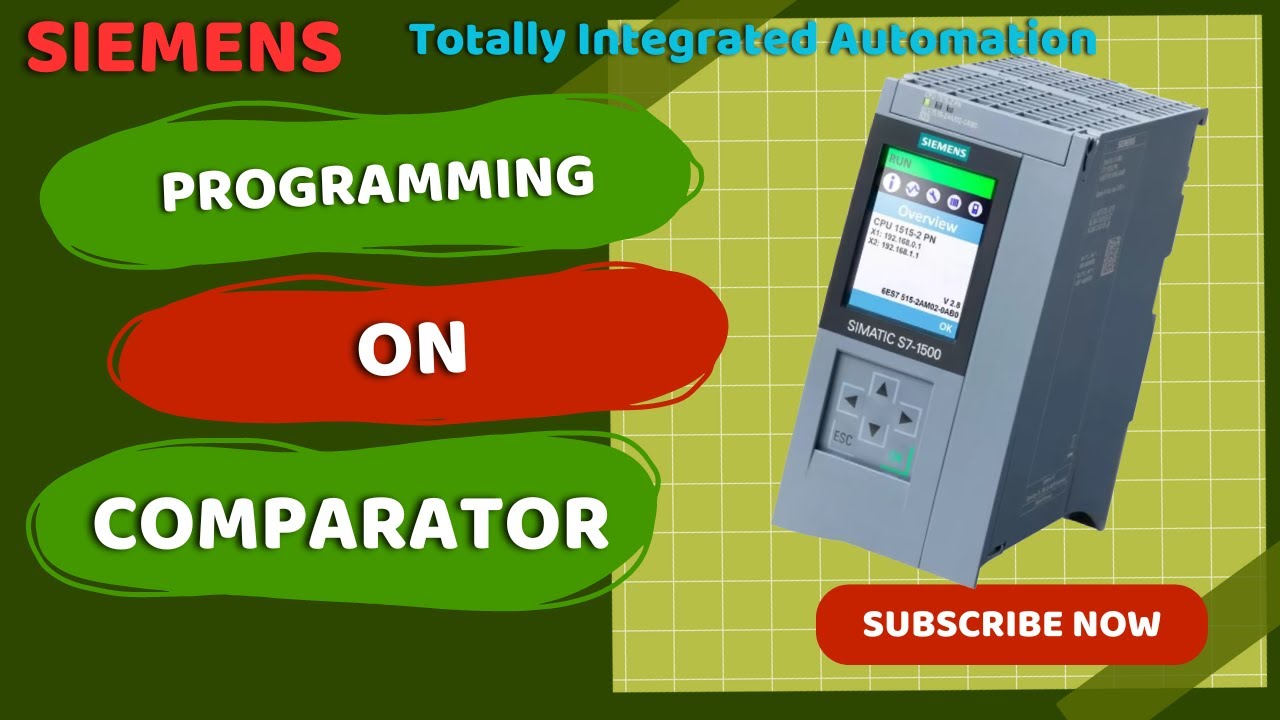 COMPARATOR IN TIA PORTAL!FREE PLC PROGRAM!#tiaportal#simaticmanager# ...