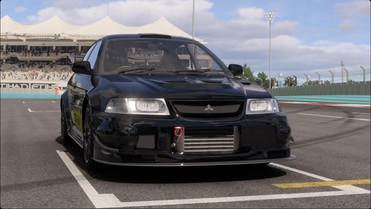 Starting from the back in the Mitsubishi EVO 99 at Yas Marina - YouTube