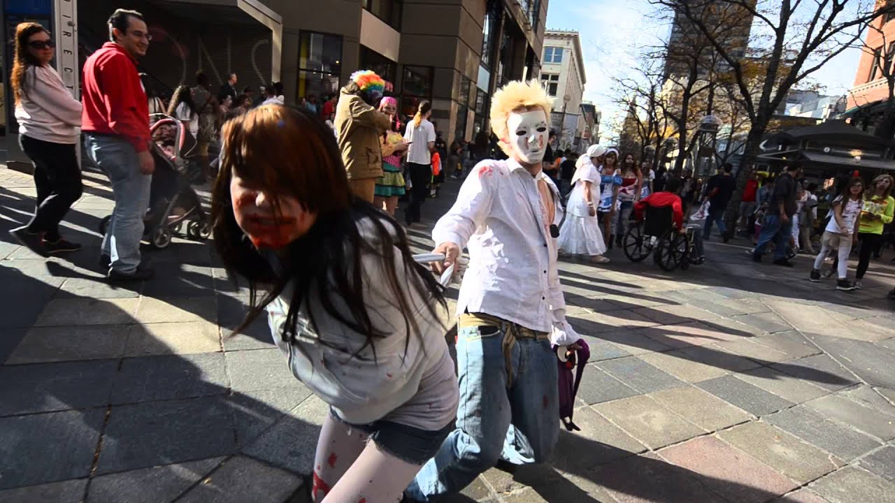 Straight Jacket Zombie on a Leash - YouTube