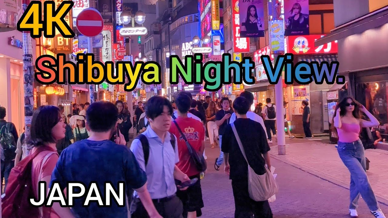 4K Summer Night Street Walking Tour in Shibuya. Tokyo, Japan. - YouTube