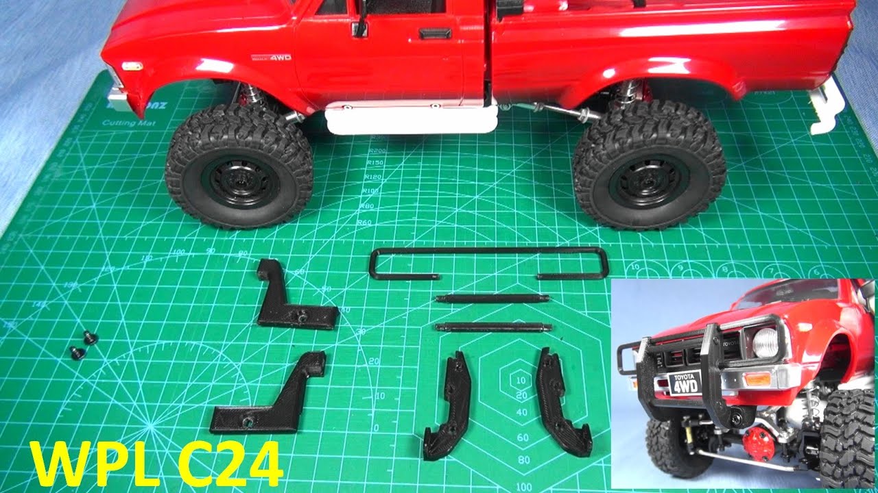 1/16 WPL C24 フロントバンパー Bumper - YouTube