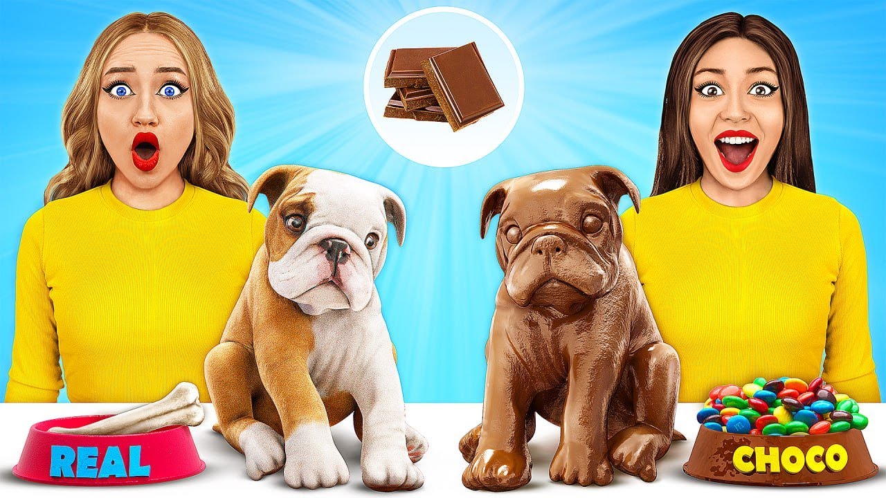 Desafío de Comida Real VS de Chocolate | Momentos Divertidos con Comida ...
