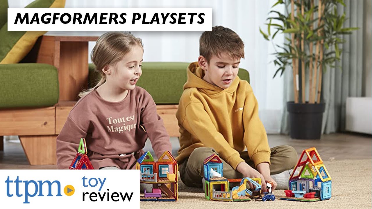 Magformers Milo's Mansion, Max's Playground, Maggy's House, and Minibot ...