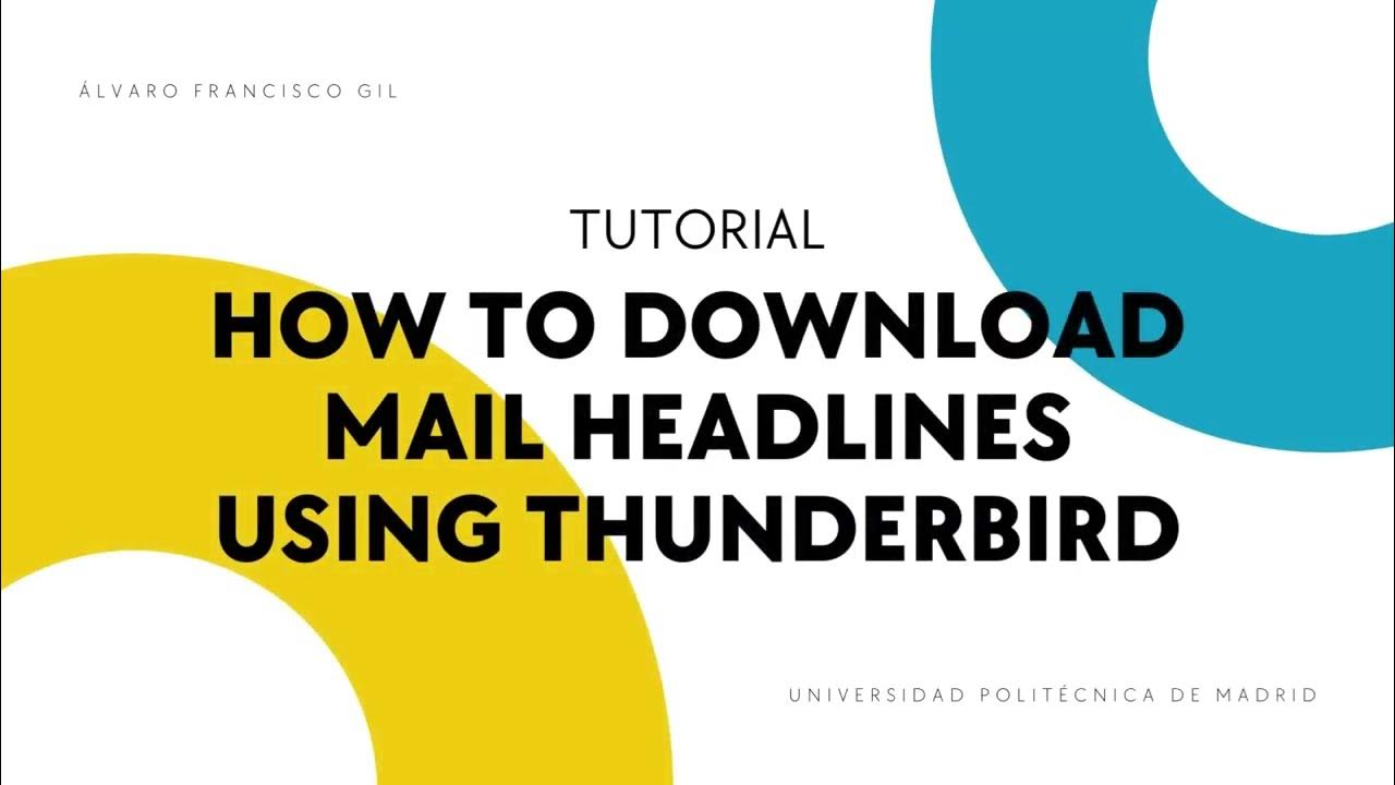 How to export email headlines using Mozilla Thunderbird - YouTube