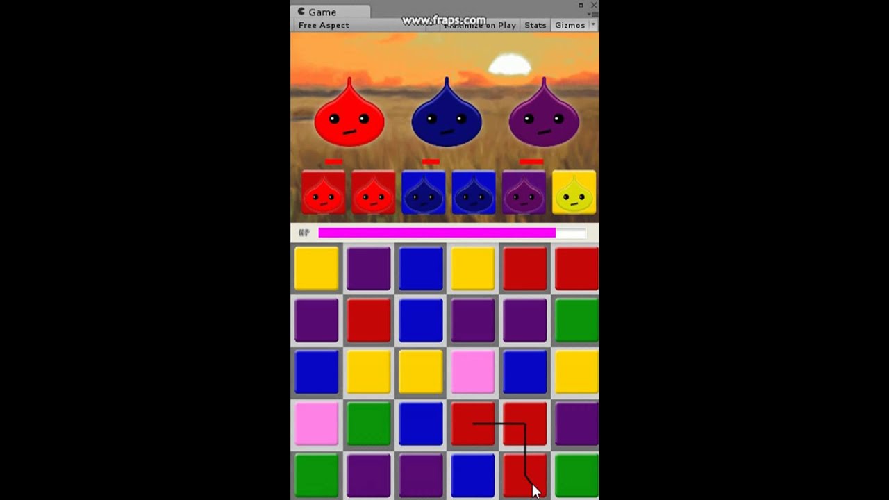 Unity3d, line link match 3 puzzle game - YouTube