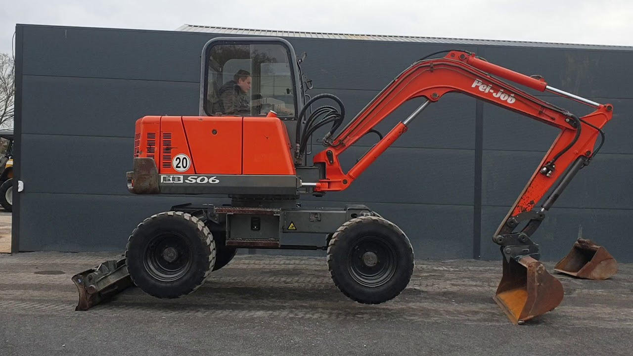 Pel-job Volvo Eb 506 graafmachine wielkraan banden kraan mobiele kraan ...