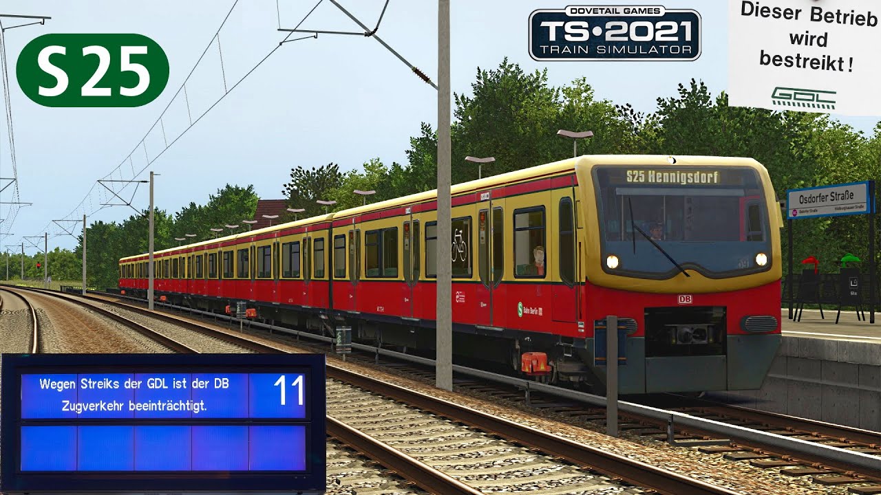 BAHNSTREIK! - S25 nach Hennigsdorf | Mitten durch Berlin | TRAIN ...