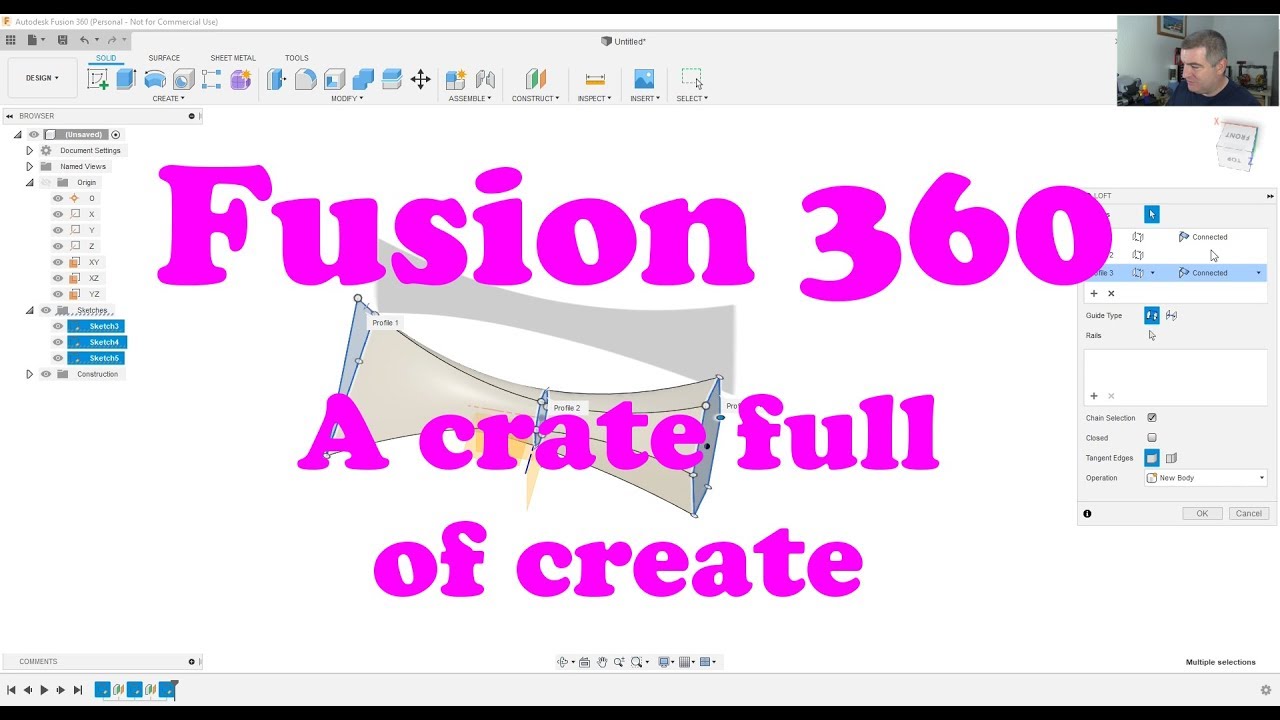 Fusion 360 Part 4 - Create a creation - YouTube