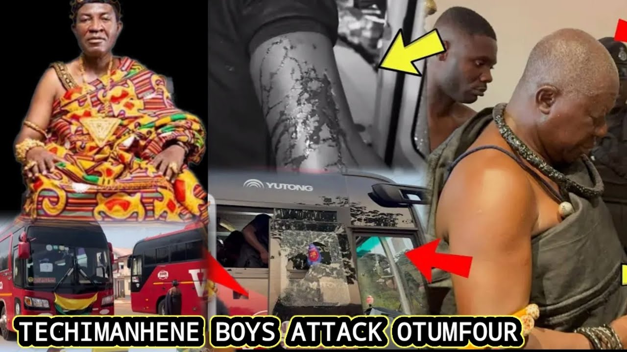 BREAKING! 😱TECHIMAN YOUTH ATTACK OTUMFOUR CAR, DORMAAHENE ...