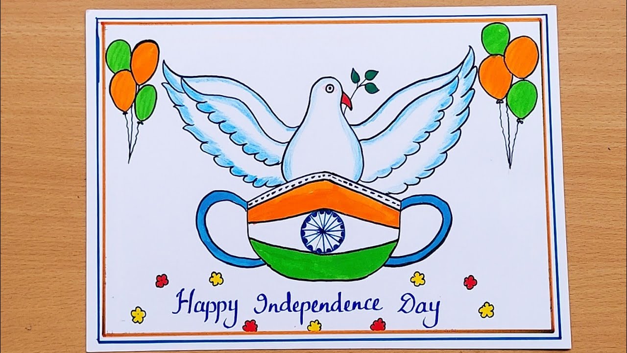 Independence day Poster drawing/15th August Easy Drawing/Swadhinta ...