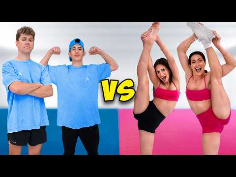 Girls vs Boys Gymnastics Challenge! Ft. Nidal Wonder