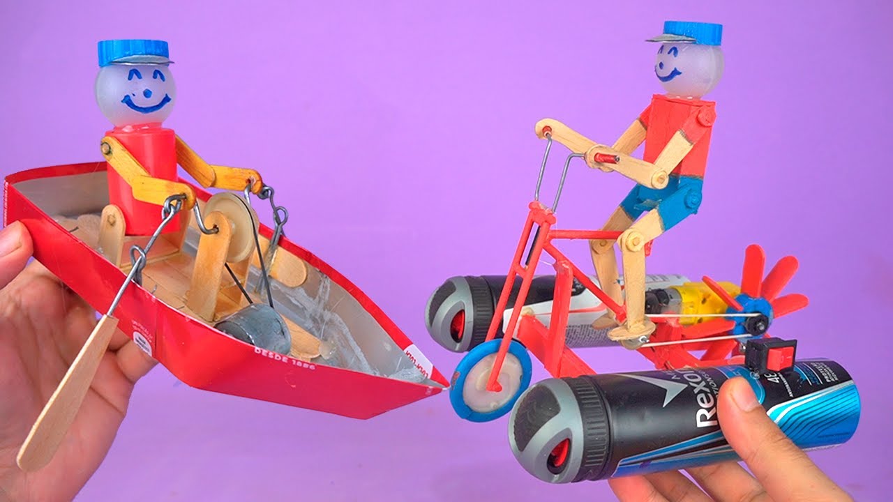 Amazing MINI BOATS made with recyclable materials - YouTube