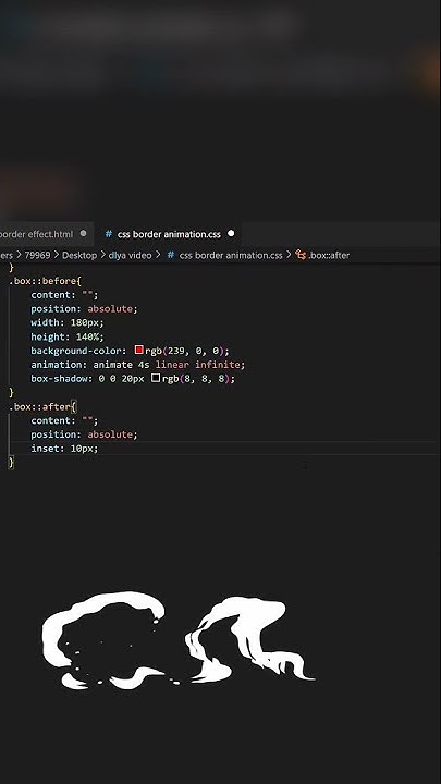 Css Border Animation Css Cssanimation Htmlcss Htmlcsstutorial Shorts Cssshorts 