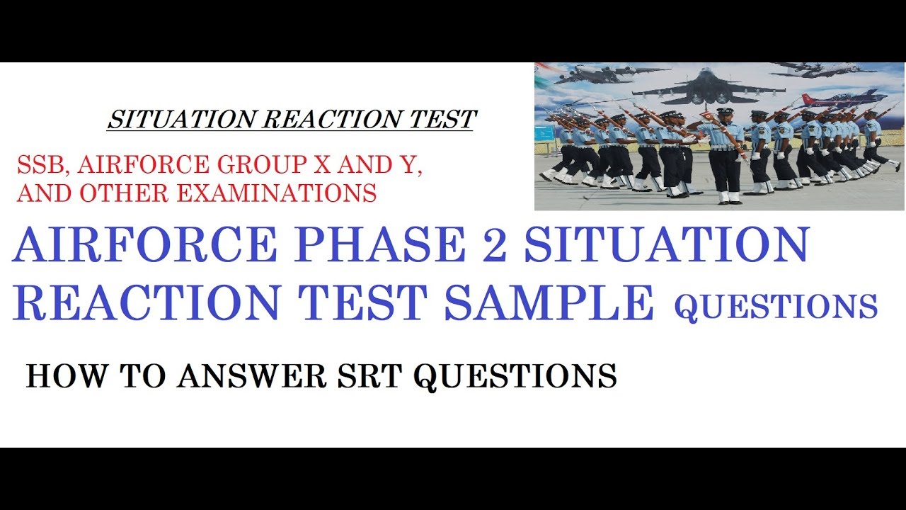 |Situation Reaction Test (SRT 1)| Sample Question Paper | Complete ...