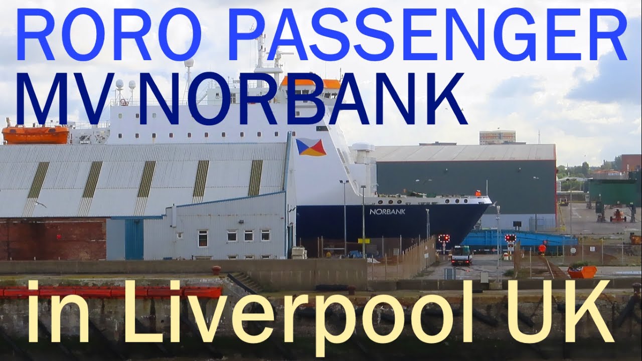 Roro-Passenger Ship MV Norbank in a Narrow Passage in Liverpool UK ...