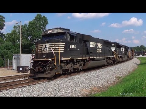 HD: NS 6956 leads NS Train 169 in Temple, GA - YouTube