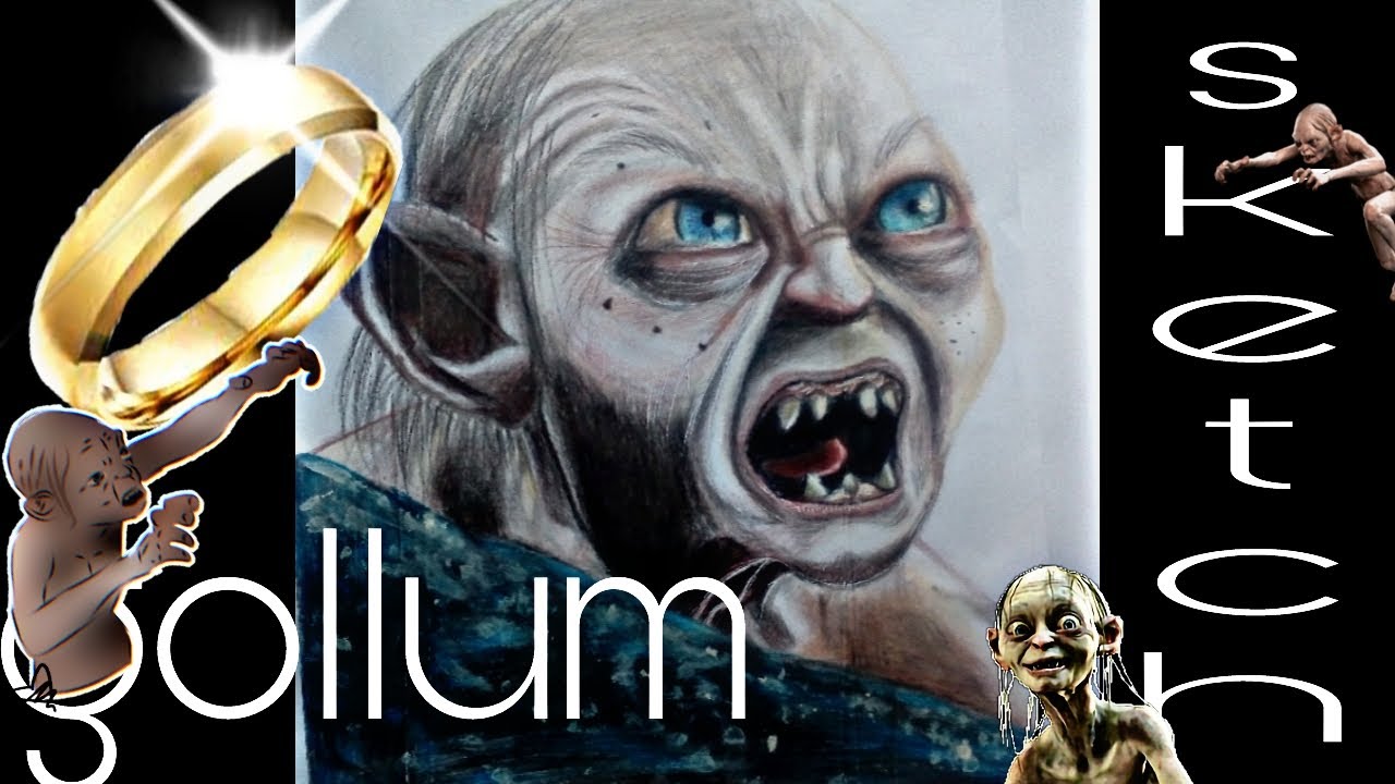 Gollum drawing || Smeagol Drawing || Time-lapse || Speed drawing || Fun ...